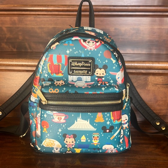 Loungefly | Bags | Loungefly Disney Parks Magic Kingdom Park Icons ...